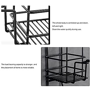 Zerodeko Shelving Brackets Wall Rack Shelf Shower Shower shower shelves shower basket shower rack Organizer Shelf, Adhesive Wall Mount Shelves Toothbrush Holders Wall Mounted