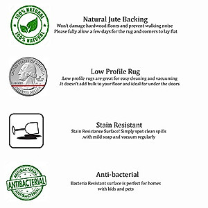 AS Quality Traditional Large Area Rug for Living Room, Easy Cleanining, Non Shedding, Boho Rugs for Bedroom, Dining Room, Clearance Area Rugs, Prime Rugs (Red, Large 8x10)