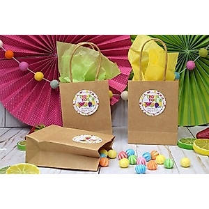 Tutti Fruitti Birthday Party Thank You Sticker Labels, 40 2" Party Circle Stickers by AmandaCreation, Great for Party Favors, Envelope Seals & Goodie Bags