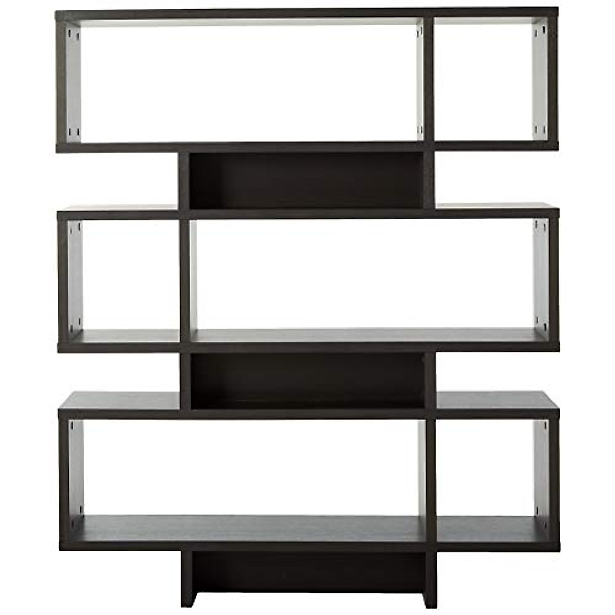 Baxton Studio Cassidy 6-Level Modern Bookshelf, Dark Brown