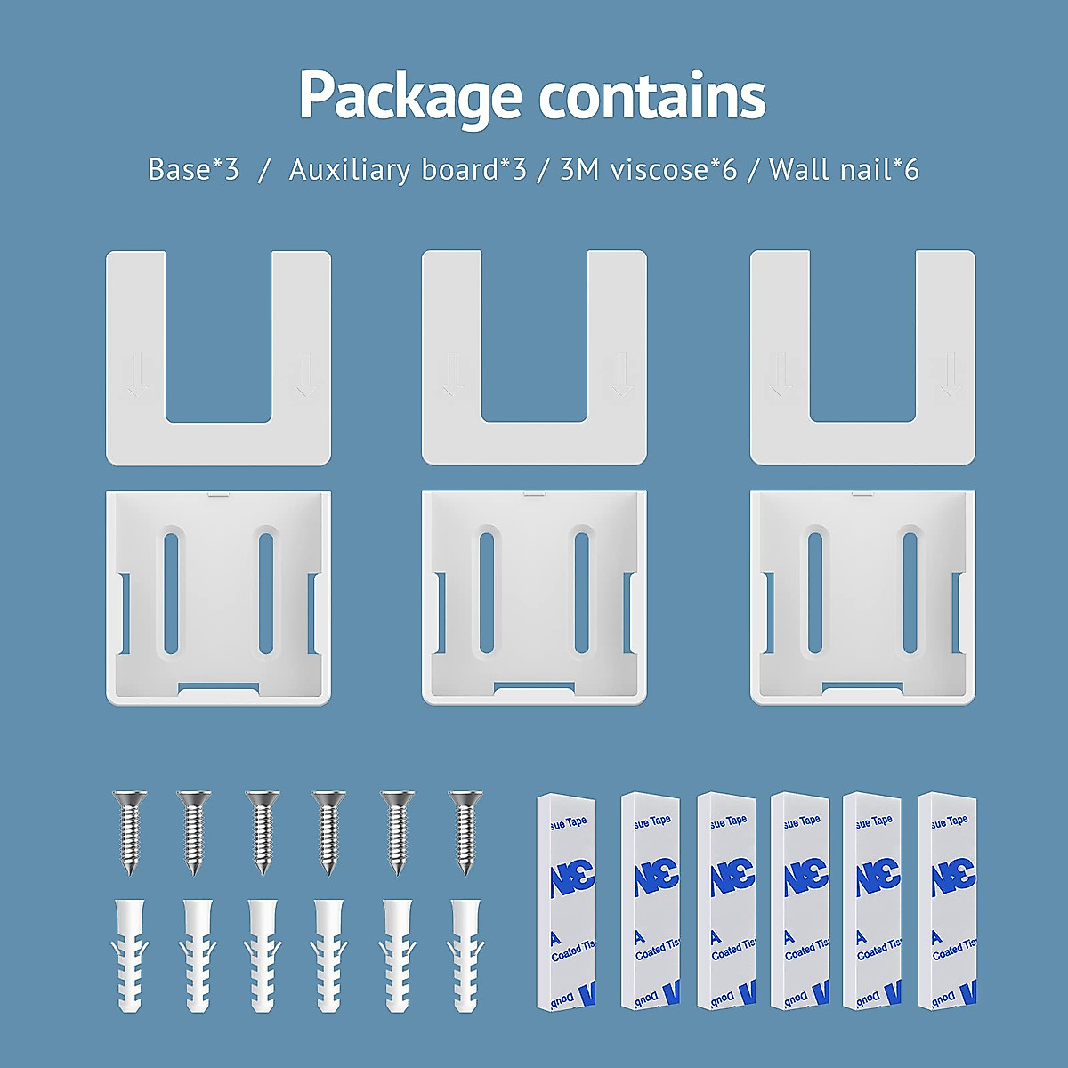 Ayotu 3 Pack Wall Mount for Wyze Cam V3 & Wyze Cam V2 & Wyze Cam Spotlight, Strong Adhesive Holder 3M Stick On-Easy to Install, Another Installation Methods-Screws Bracket(NOT Include Camera), White