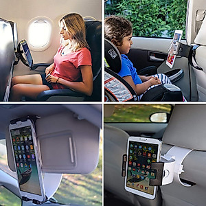 Clamp Champion Pro - Universal Tablet and Cell Phone Holder and Stand for The Couch, Bed, Car, Kitchen, Leg, Office, Airplane, Pillow - Fits 3 Inch to 12 Inch Devices (Black)