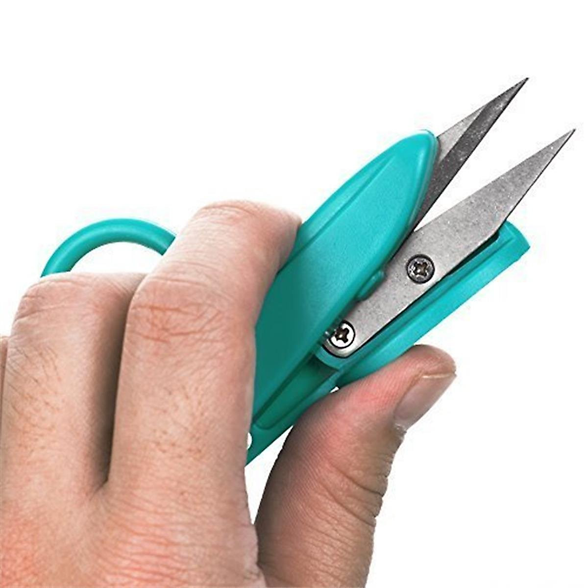 LOT OF 12PCS Random Color Sharp Point Quick-Clip Lightweight Speed Cutting Scissor for Sewing (Random Color)