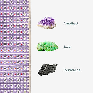 Healthyline Advanced Infrared Heating Pad - Amethyst, Tourmaline and Jade Gemstones - Heated Mat with LED Red Lights, Negative Ions and Hot Crushed Stones (Full Pro 74" x 28")
