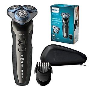 Philips Norelco Electric Shaver for Men Series 6000 Wet/Dry Electric Shaver with Trimmer Attachment Rechargeable Electric Razor with Multi MultiPrecision Cutting System