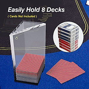 GSE Games & Sports Expert 8 Decks Acrylic Discard Trays, Casino Grade Discard Holder Trays for Blackjack, Bridge, Playing Cards