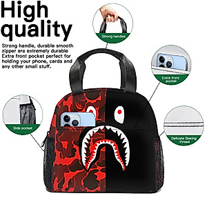 Imyodref Anime Street Lunch Box, Insulated Lunch Bag For Girls Boys, 8.5 Inch Cute Lunch Box Suitable For Preppy School Work Office Adult Womens Mens