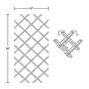 American Pro Décor 14-Bottle Trimmable Wine Rack Lattice Panel Inserts in Unfinished Solid North American Alder