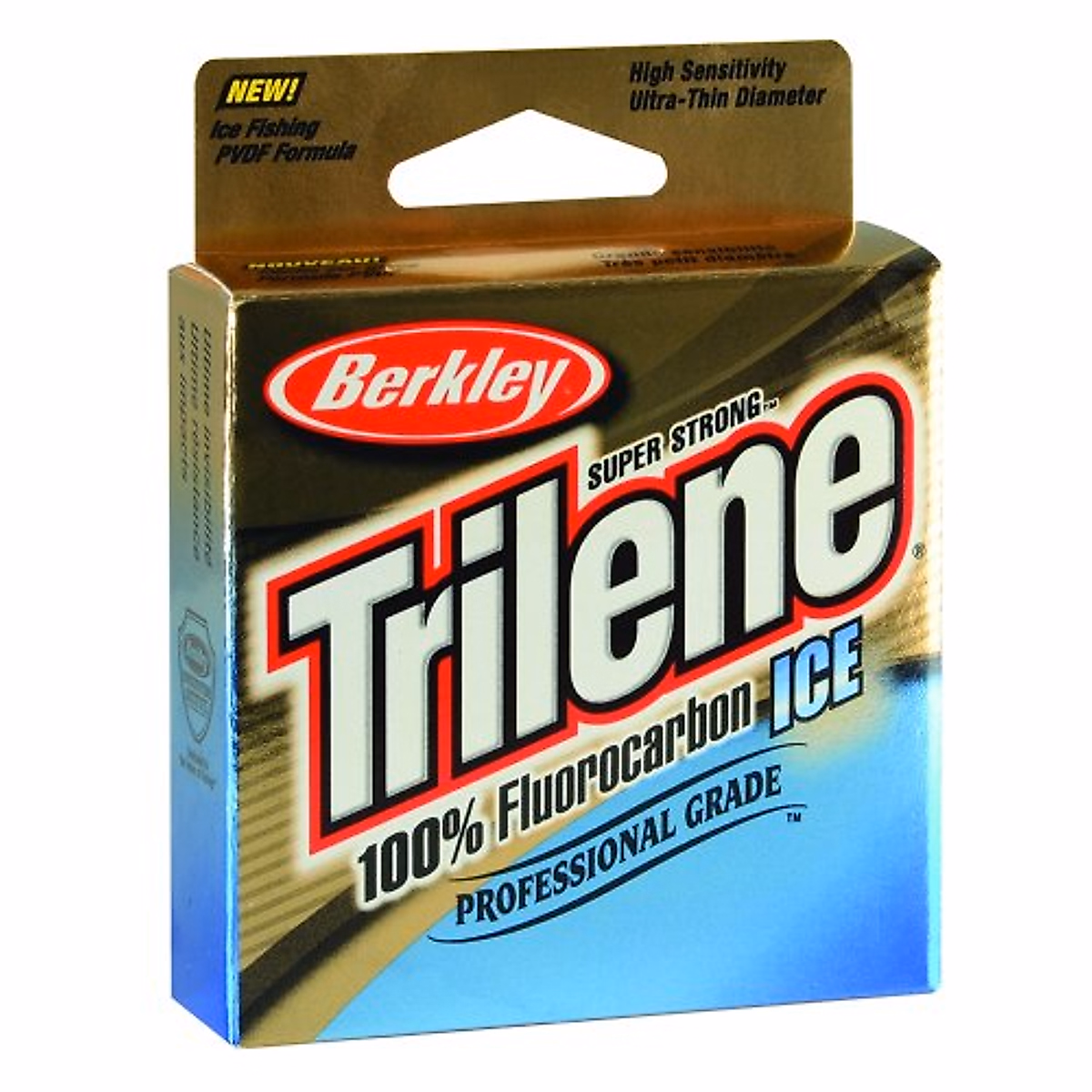 Berkley Trilene® 100% Fluorocarbon Ice, Clear, 4-Pound Break Strength, 75yd Fishing Line, Suitable for Freshwater Environments