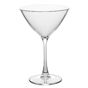 D'Eco Unbreakable 9 oz Stemmed Martini Glasses (Set of 8) - Reusable Shatterproof Espresso & Dirty Martini Glasses - Perfect for Hosting Parties & Entertaining - Mixed Drink & Cocktail Glasses Set