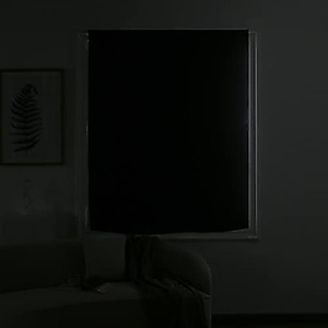 DREAM ART Anywhere Portable Blackout Curtain/Adjustable Blackout Shades/Temporary Blackout Blinds with Suction Cups for Nursery,Children Kids Bedroom or Travel Use,Black,1 pc W51xL71Inch(130X180cm)