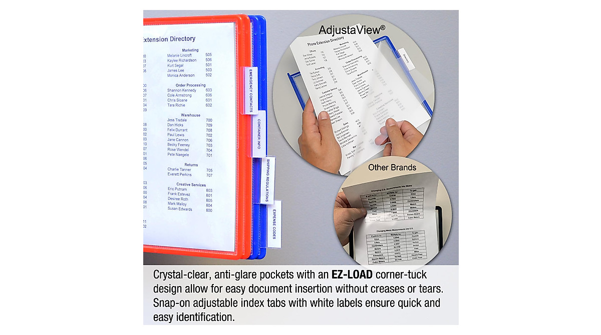 Easy Access Wall Reference Organizer | 10-Pocket Display