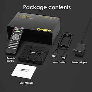 Android 10.0 TV Box, T95H Smart Box with H616 Quadcore Quad-core ARM Cortex-A53 Mali-G31 MP2 GPU 2GB ROM 16GB eMMC 2.4GHz WiFi 100M LAN Ethernet