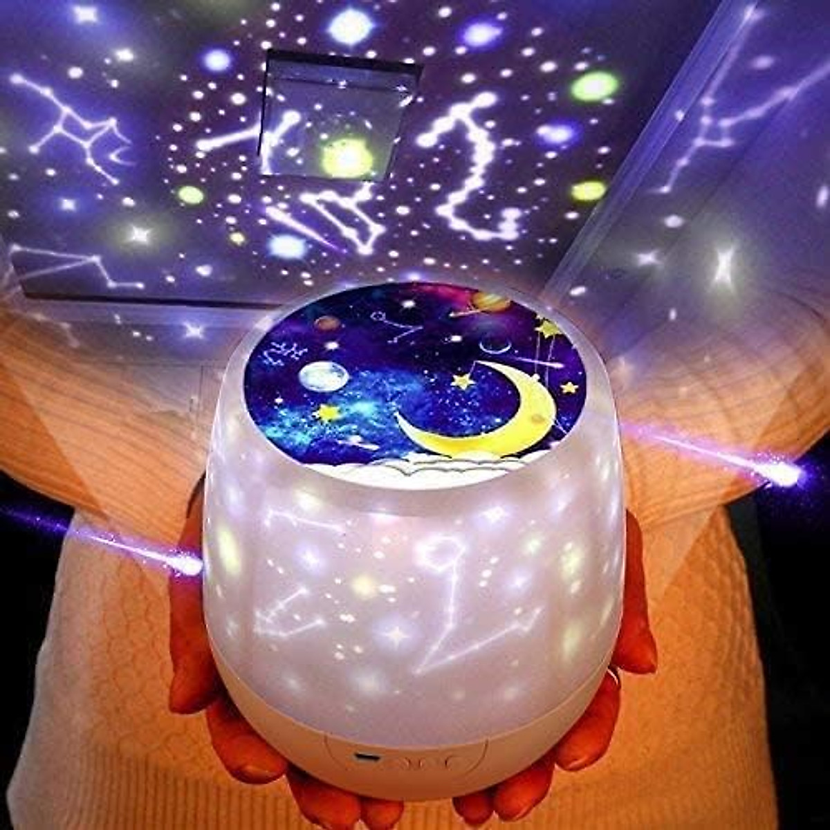 LUCKKID Night Lights for Kids Multifunctional Night Light Star Projector Lamp for Decorating Birthdays, Christmas, and Other Parties, Best Gift for a Baby’s Bedroom, 5 Sets of Film