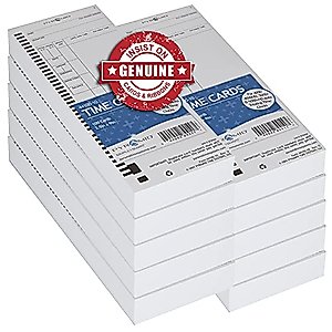 Pyramid Time Systems, 44100-10MB, 1,000 Count Genuine and Authentic Time Cards for 4000, 4000Pro, 4000ProK and 5000 Series Time Clocks from Pyramid, Time Cards