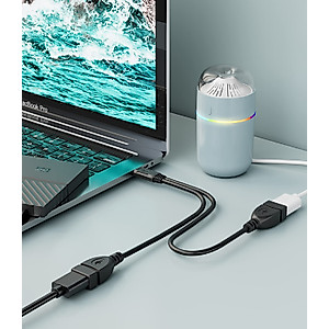 Eanetf USB Cable, 2-Port USB 2.0 Male to Female Splitter, High-Speed Charging & Data Transfer for Laptop, Car, Mac, TV, PC, Xbox, HDD