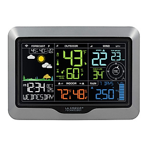 La Crosse Technology V40A-PRO-INT Wi-Fi Professional Weather Center, Silver
