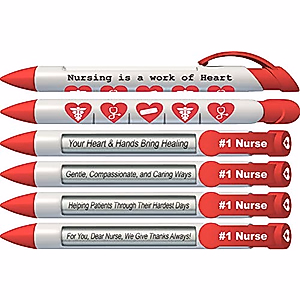 Greeting Pen Nurse Appreciation 6 Designs Rotating Message 6 Pen Set (36067)