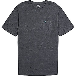 IZOD Men's Saltwater Soft Wash Pocket Crew T-Shirt, Black, Large