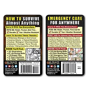 Tiny First Aid Guide: Emergency Medical Care for Anywhere - The Ultimate Step-by-Step, Everyday Carry: Survival Medicine Pocket, Micro-Guide (1 Tiny Guide & 1 Tiny Field Guide)
