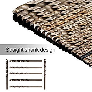 Mtsooning 10PCS 1.1mm Twist Drill Bit with Straight Shank HSS Jobber Length Drilling for Cast Iron,Wood,Stainless Steel and Other Soft Metals