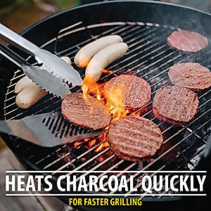 FOGO Blazaball, Fire Starter Accessory for Charcoal Grills, Firepits, and Fireplaces, Compatible with Fire Starters, Silver (BL1)