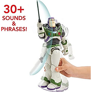 Disney and Pixar Lightyear 12-in Action Figure with Motion, Lights & Sound, Buzz Lightyear with Slashing Laser Blade