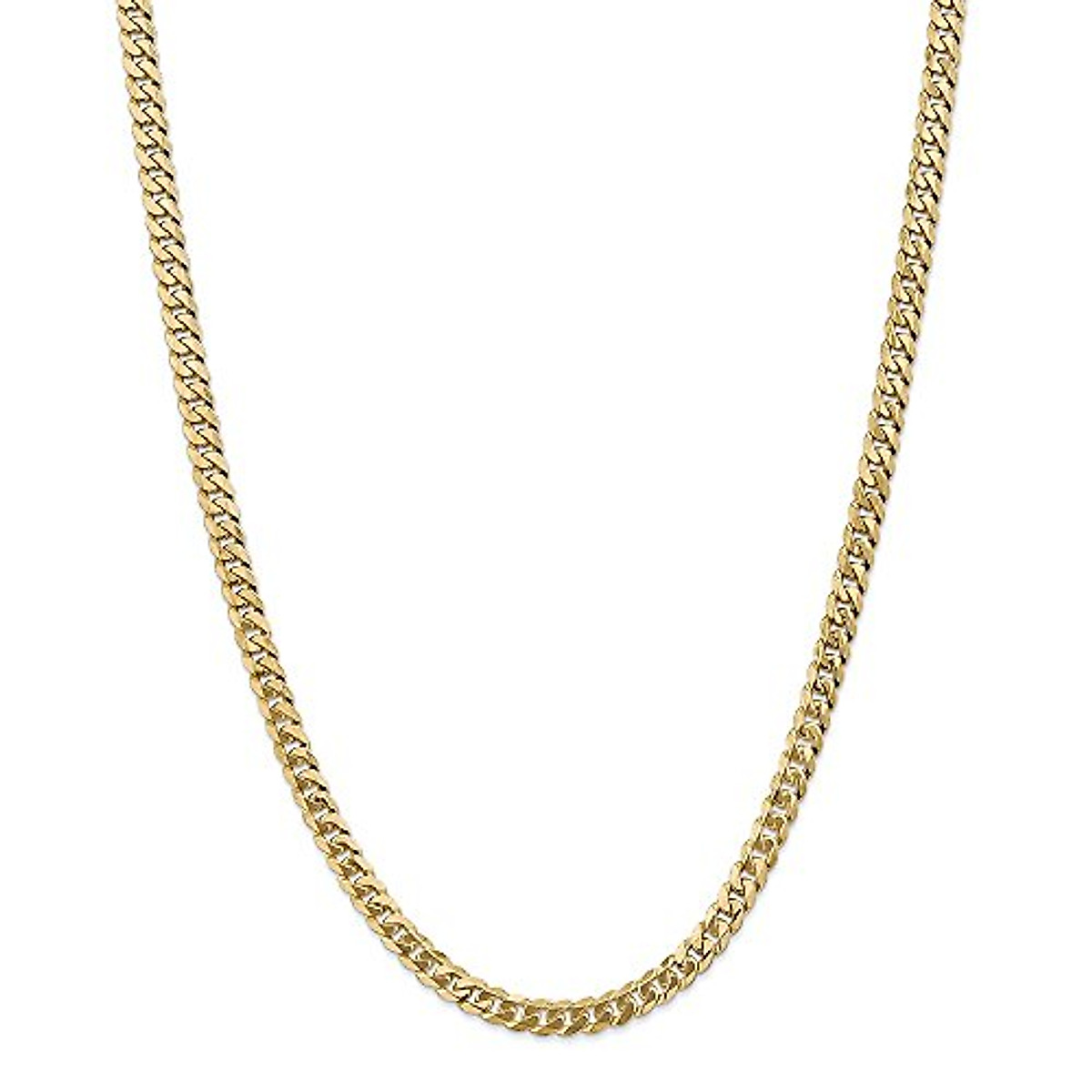 Leslie's Real 14kt Yellow Gold 5.75mm Flat Beveled Curb Chain; 22 inch