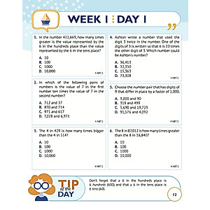 4th Grade Common Core Math: Daily Practice Workbook - Part I: Multiple Choice | 1000+ Practice Questions and Video Explanations | Argo Brothers (Next Generation Learning Standards Aligned (NGSS))