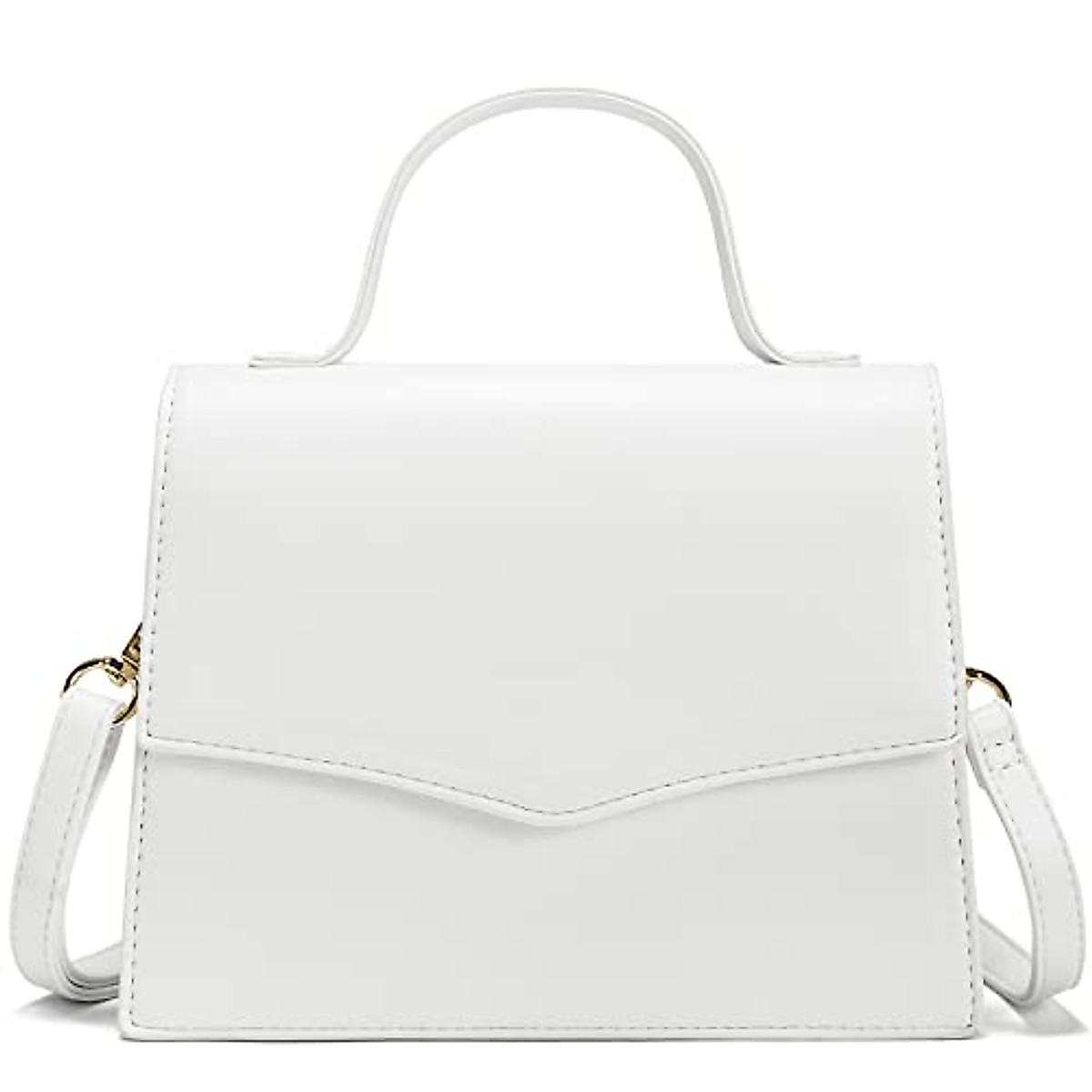 CATMICOO Mini Purses for Women Trendy Mini Bag with Detachable Plastic Chain (White)
