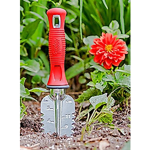 Garden Weasel Multi-Use Transplanter -Dig, Cultivate, Plant, & Weed with Ease – Features Triangular Blade, Dependable Aluminiron Construction, Non-Slip Comfort Grip & a