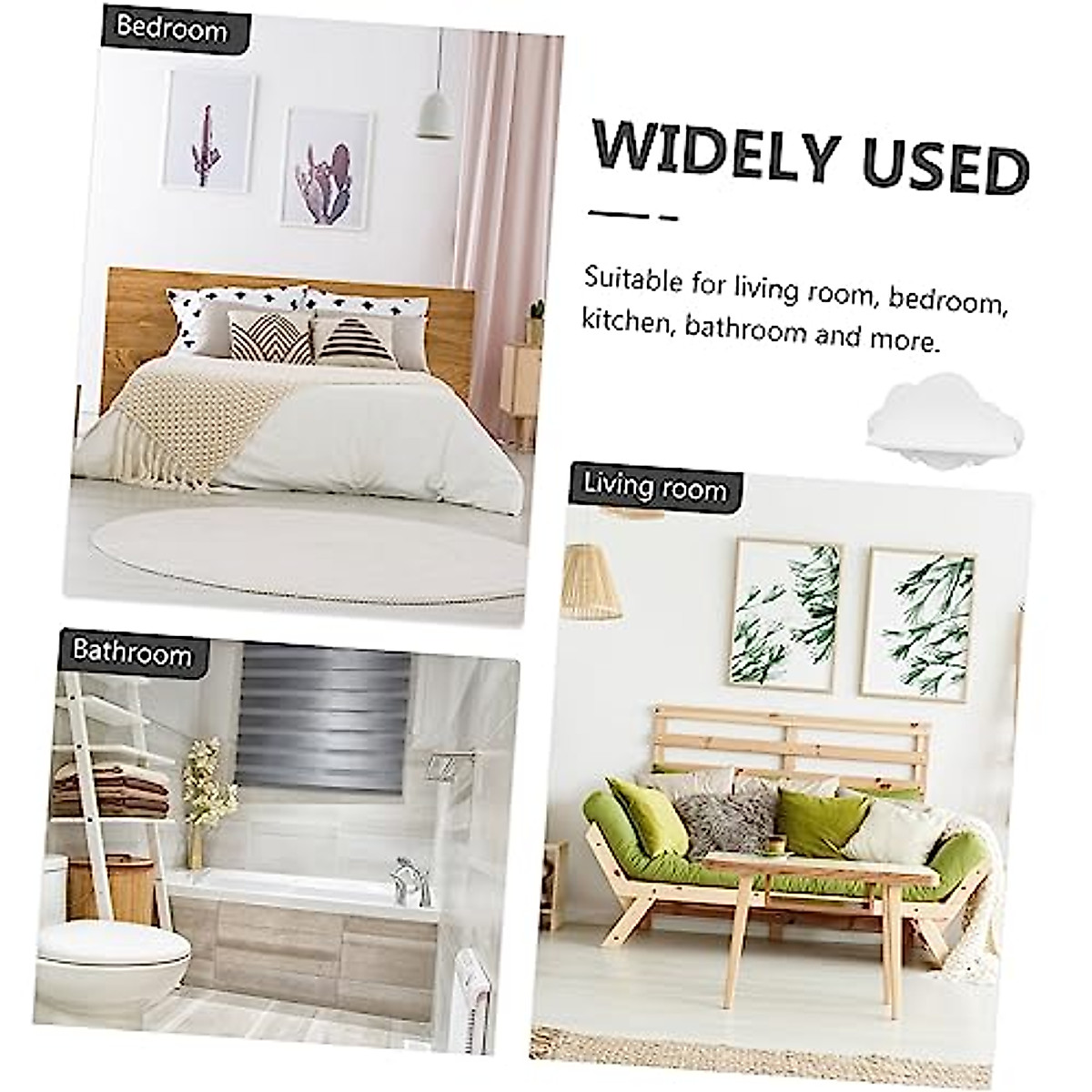 ARTIBETTER 1pc Shelf Blush Decor Wood Storage Shelves White Storage Shelves Wall Cloud Shelf for Nursery Floating Shelves Wooden White Storage Shelf Wall Mounted Shelves Finishing Shelf Fold