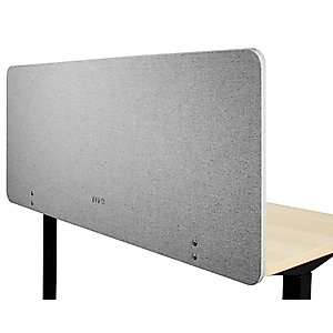 VIVO Clamp-on 60 x 24 inch Privacy Panel, Sound Absorbing Cubicle Desk Divider, Acoustic Partition, Gray, PP-1-V060G