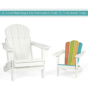 TORVA Kids’ Adirondack Chairs All-Weather Resistant, Outdoor Indoor Furniture Patio Lawn Small Lounge Chairs for Garden, Porch, Deck, Backyard, Fire Pit, Pool,Beach