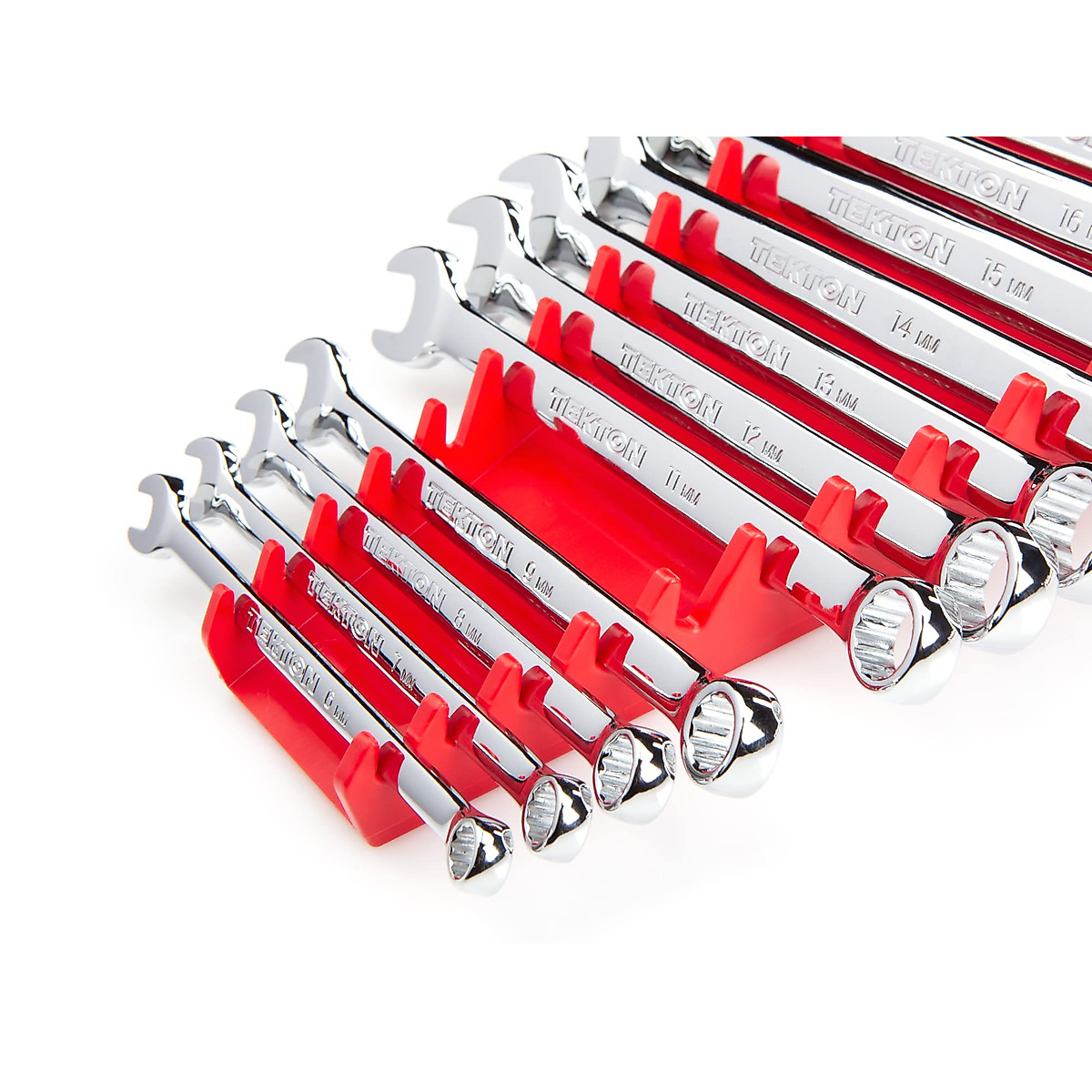 TEKTON 19-Tool Combination Wrench Organizer Rack (Red) | ORG29219 | Made in USA