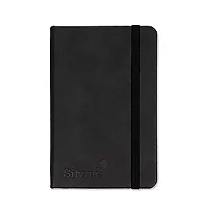 Silvine A6 Executive Soft Feel Notebook Black. 160 Pages (80 Sheets) Ruled 7mm feint. Ref 196BK
