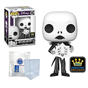 Blue Salamander Emporium Protective Case Bundled with Vinyl Figure – The Nightmare Before Christmas 30th Anniversary – Jack Skellington with Snowflake #1385 Specialty Series