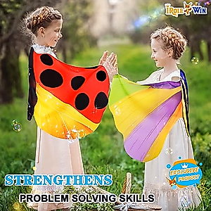 iROLEWIN Toddler-Kids Butterfly-Wings-Costume for Girls Dress-Up Clothes Dragonfly-Bee-Ladybug-Wings Bug Party Favors Gifts