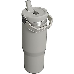 Stanley IceFlow Stainless Steel Tumbler - Vacuum Insulated Water Bottle for Home, Office or Car Reusable Cup with Straw Leak Resistant Flip Cold for 12 Hours or Iced for 2 Days, Ash, 30OZ
