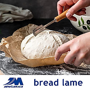 M JINGMEI Banneton Bread Proofing Basket Set, Round 9" Sourdough Proofing Basket for Bread Making Tools Supplies Banneton Basket Sourdough Bread Baking Supplies Artisan Bread Kit, Gifts for Bakers