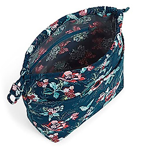 Vera Bradley Women's Cotton Pocket Toiletry Bag, Rose Toile - Recycled Cotton, One Size