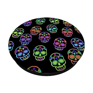Day Of The Dead Sugar Skull Dia De Los Muertos Pattern PopSockets PopGrip: Swappable Grip for Phones & Tablets
