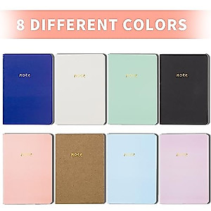 Iridipity 8 Pack Small Notebook Pocket Notebook Small notepad Mini notebooks 3.5x5 inches stationary supplies for work,travel,adults (8)