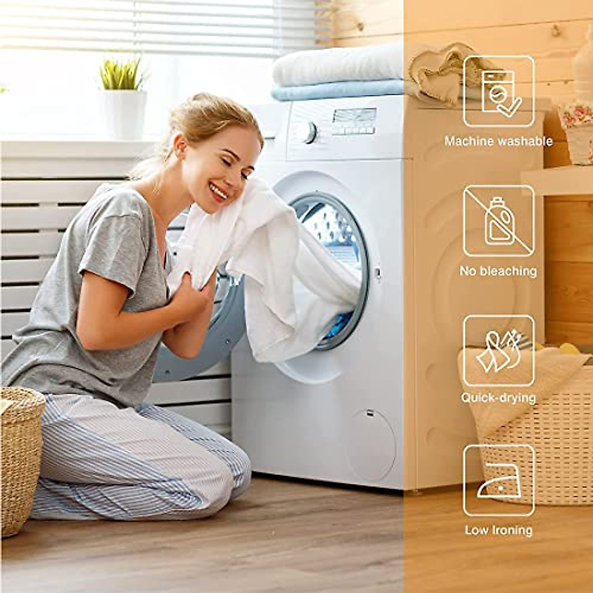 GCIREC Eucalyptus Leaf Shower Curtains, Sage Green Spring Botanical Watercolor Plants Bathroom Curtains Bathtub Home Decor Waterproof Fabric Machine Washable with 12 PCS Hooks