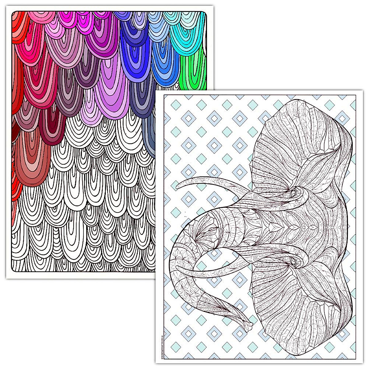 Adult Coloring Book Bundle with 10 Deluxe Coloring Books for Adults and Teens (Over 250 Stress Relieving Patterns).