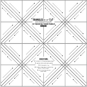 Triangles On A Roll 1-1/2in Half Square 50ft Template, 1.5"