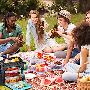 YASHE Food Storage Containers 16PCS (8 Containers + 8 Lids), Airtight Plastic Food Containers with Lids, Pantry & Kitchen Containers, Leak-Proof, BPA Free, Microwave & Freezer Safe