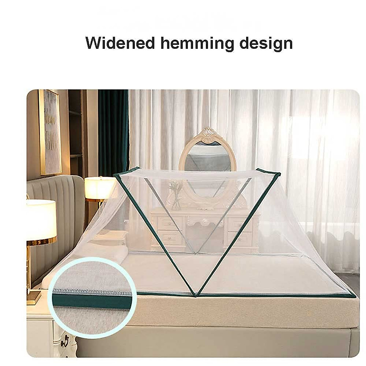 AXB Mosquito Net for Bed, Foldable Mosquito Nets Folding Design for Bedroom and Outdoor Trip,Easy to Install and Wash Mosquito Nets Portable for Adults