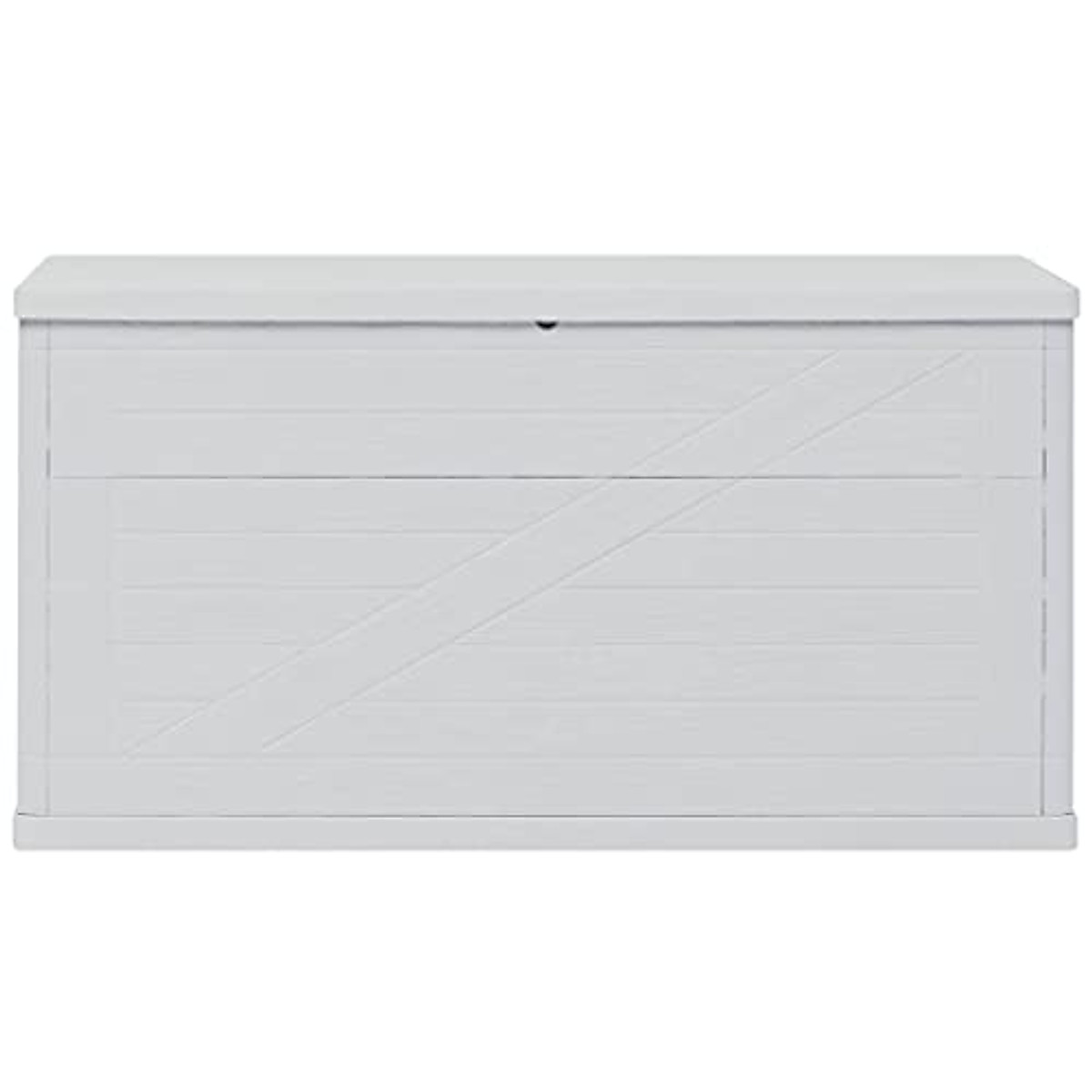 NusGear Garden Storage Box 111 gal Light Gray for Patio Garden Furniture, Outdoor Cushion Storage, Pool Accessories, and Toys