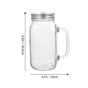 Luxshiny 1 Set Juice Glass Milk Tea Drinking Cup Covered Cup Coffee Cups Reusable Water Bottle with Handle Bottle Tumbler with Straw Cold Drink Cup Straw Mug Beverage Cup